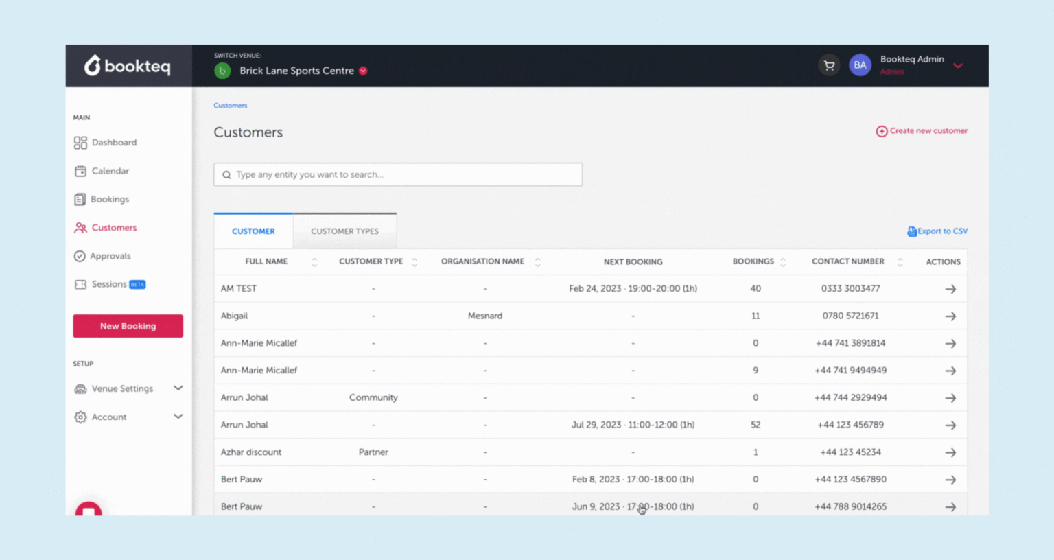 New Bookteq Feature: Customer Types - Bookteq